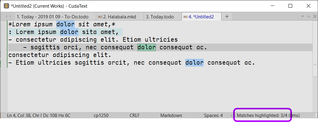 Can we have counter for matches as other popular editor has? · Issue #3247 · Alexey-T/CudaText ...