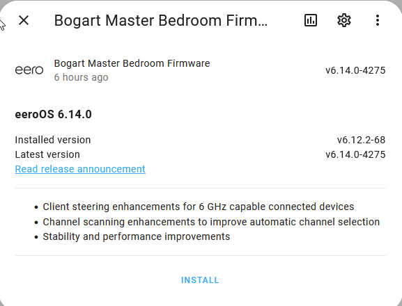 Shows firmware update on HA Settings page for devices which are old and no longer receiving ...