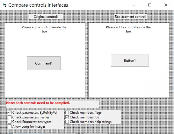 GitHub - EduardoVB/VBCompareInterface: Compare two VB6 controls interfaces