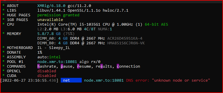 "unknown node or service" · Issue #3079 · xmrig/xmrig · GitHub