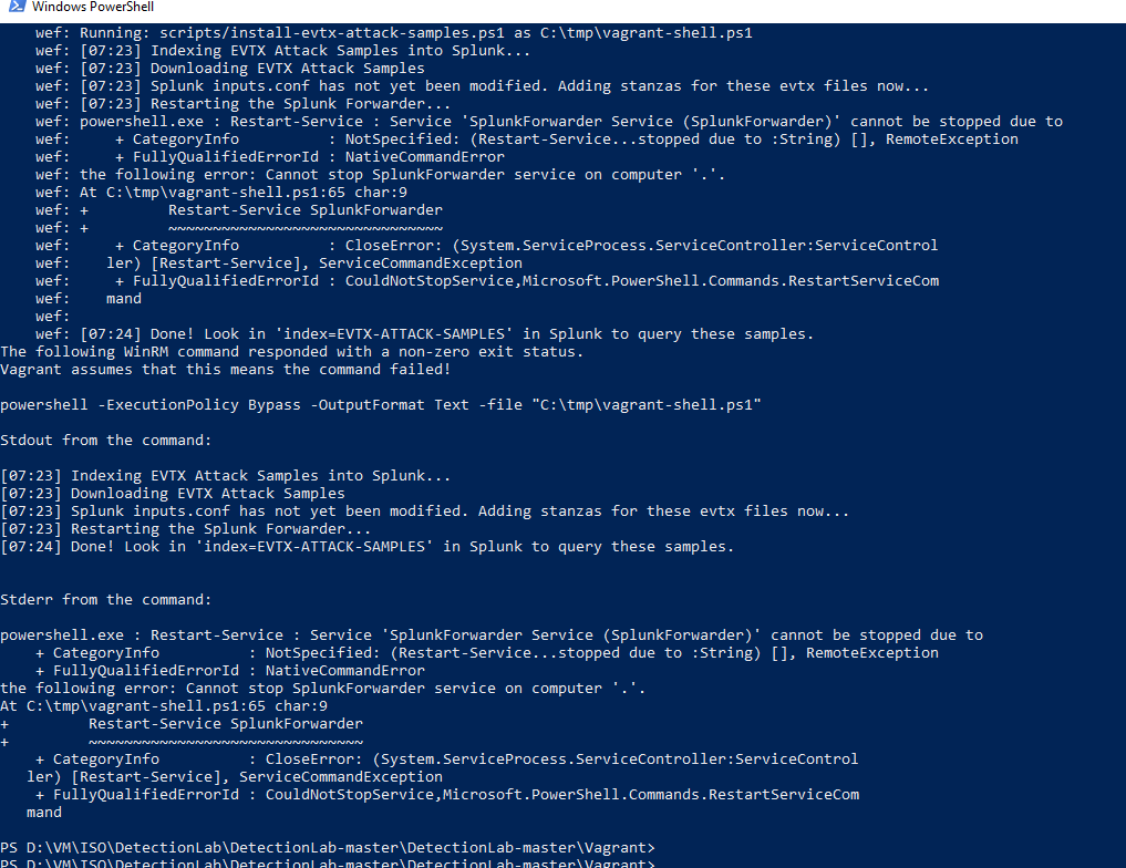 Possible problem with post_build_checks.ps1 · Issue #559 · clong/DetectionLab · GitHub