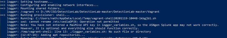Possible problem with post_build_checks.ps1 · Issue #559 · clong/DetectionLab · GitHub