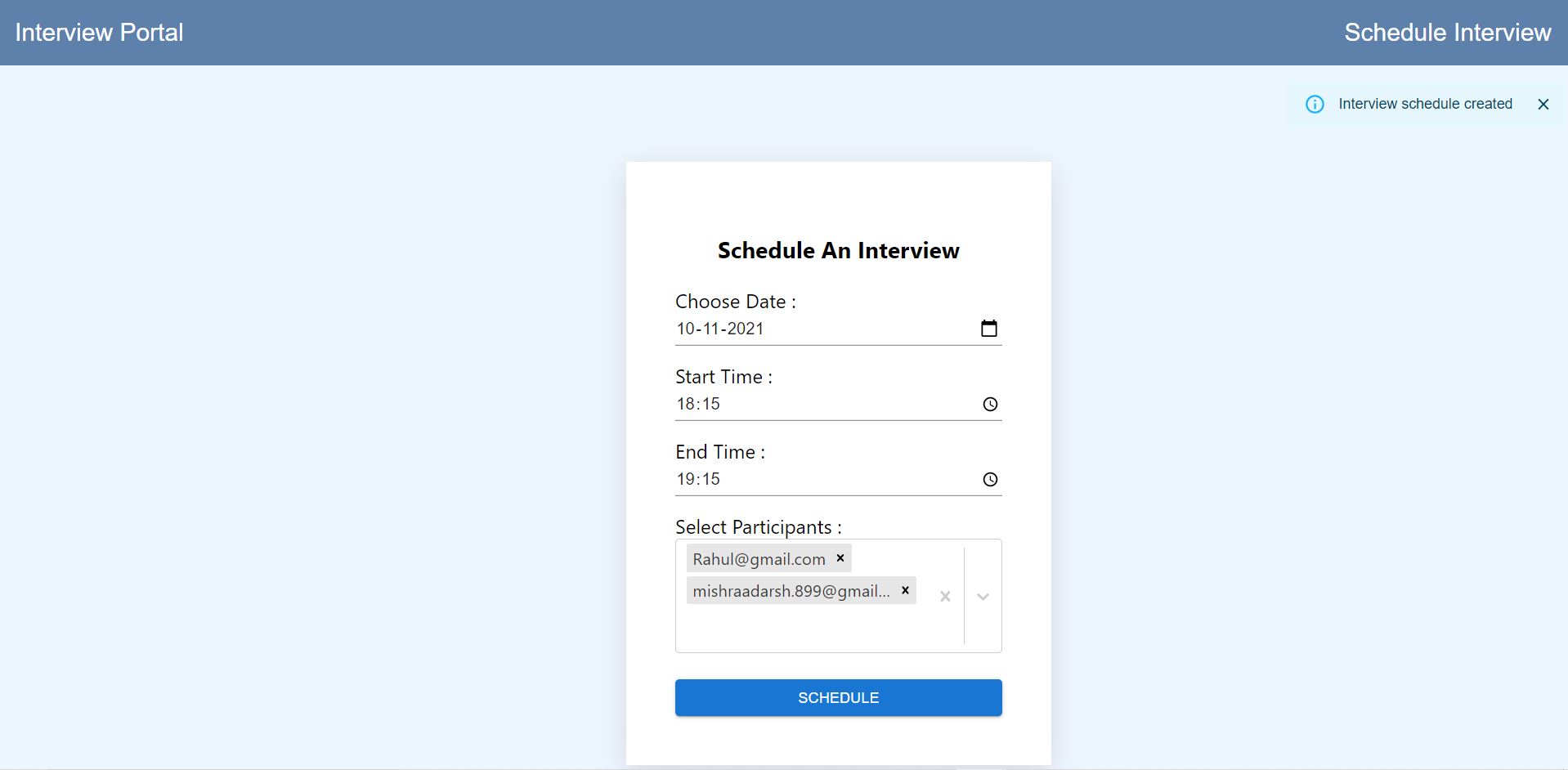 GitHub - adarsh899/Interview-Portal