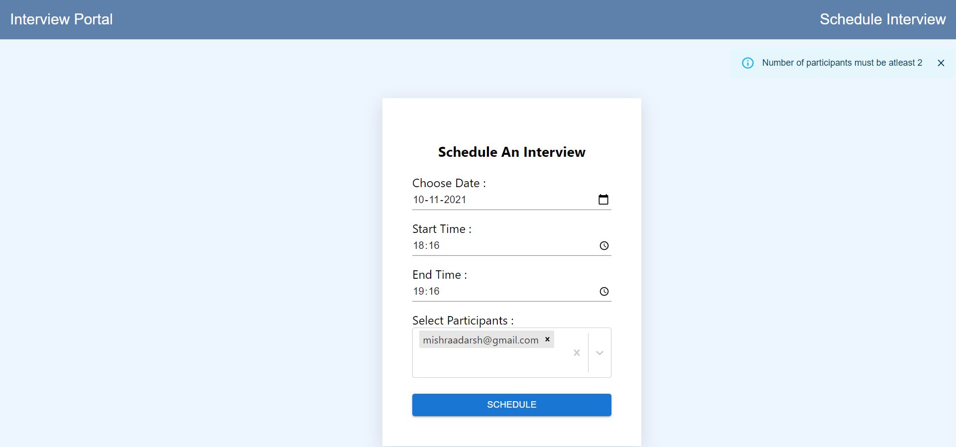 GitHub - adarsh899/Interview-Portal