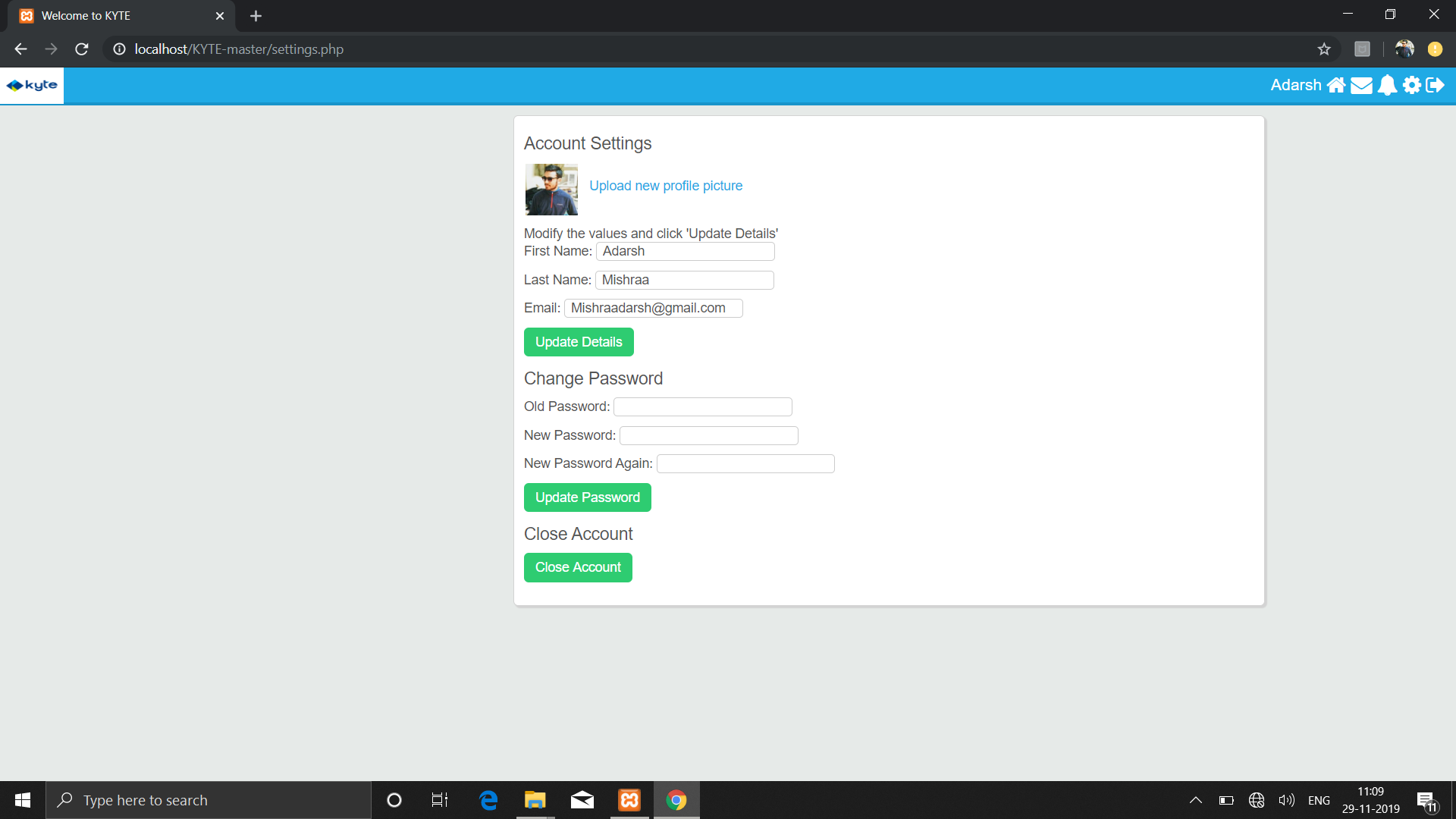 GitHub - adarsh899/Kyte_Project