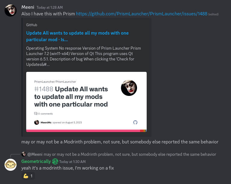 Modrinth crash causes Check Updates to want to update all my mods with ...