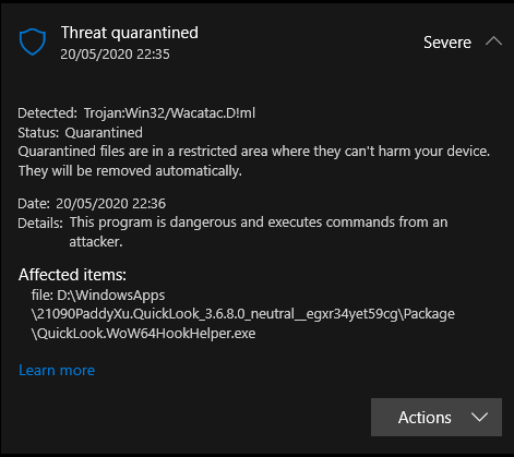 QuickLook.WoW64HookHelper.exe false positive ? · Issue #656 · QL-Win/QuickLook · GitHub