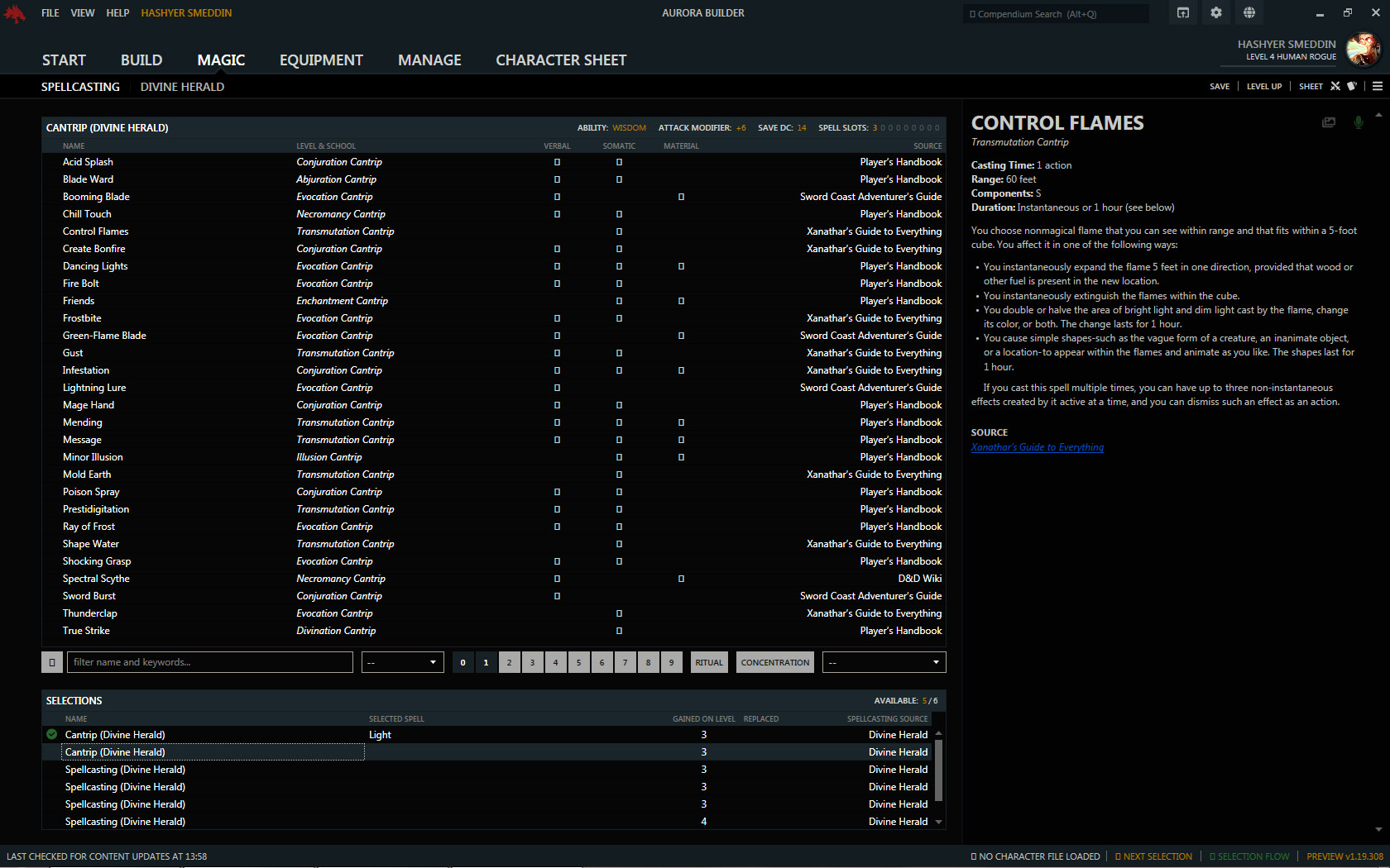 Divine Herald cantrips wrong · Issue #353 · aurorabuilder/elements · GitHub