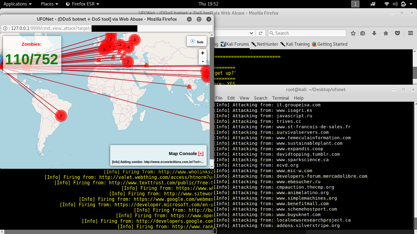 Number of zombies always stop at 139 · Issue #121 · epsylon/ufonet · GitHub
