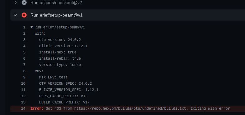 OTP version undefined · Issue #56 · erlef/setup-beam · GitHub