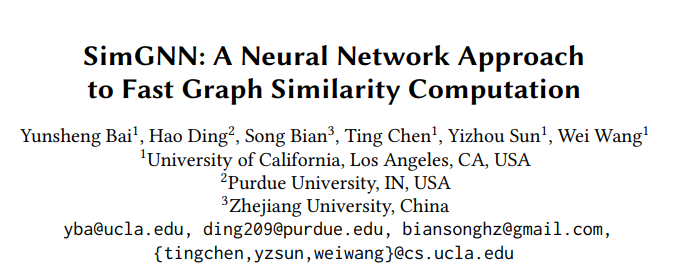 Simgnn A Neural Network Approach To Fast Graph Similarity Computation · Issue 207