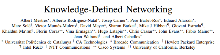 Knowledge-Defined Networking · Issue #211 · ShotaroKataoka/paper_summary · GitHub