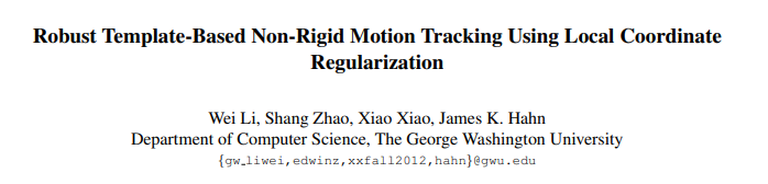 Robust Template-Based Non-Rigid Motion Tracking Using Local Coordinate ...
