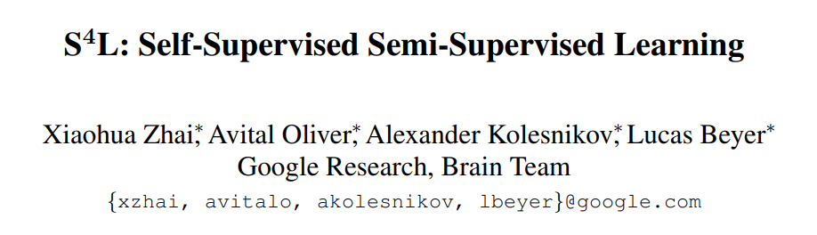 S4L: Self-Supervised Semi-Supervised Learning · Issue #230 · ShotaroKataoka/paper_summary · GitHub