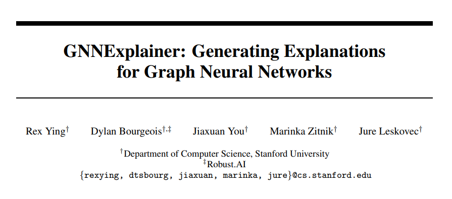 GNNExplainer: Generating Explanations for Graph Neural Networks · Issue ...
