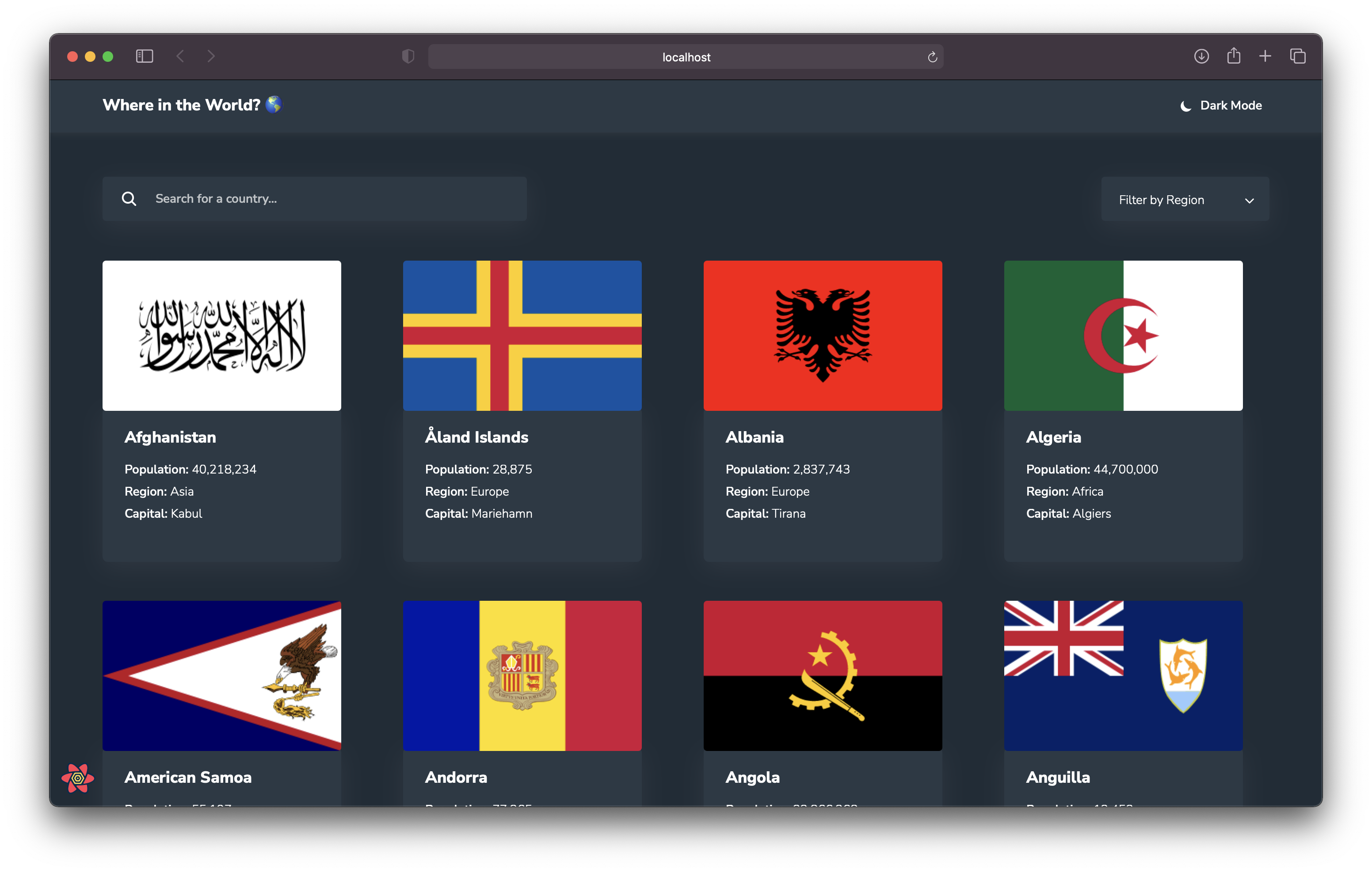 GitHub - miabreu/where-in-the-world: Presents data about countries all ...