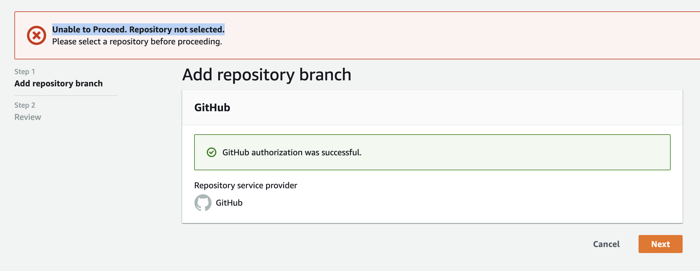 I can't "Connect branch" · Issue #2731 · aws-amplify/amplify-hosting ...