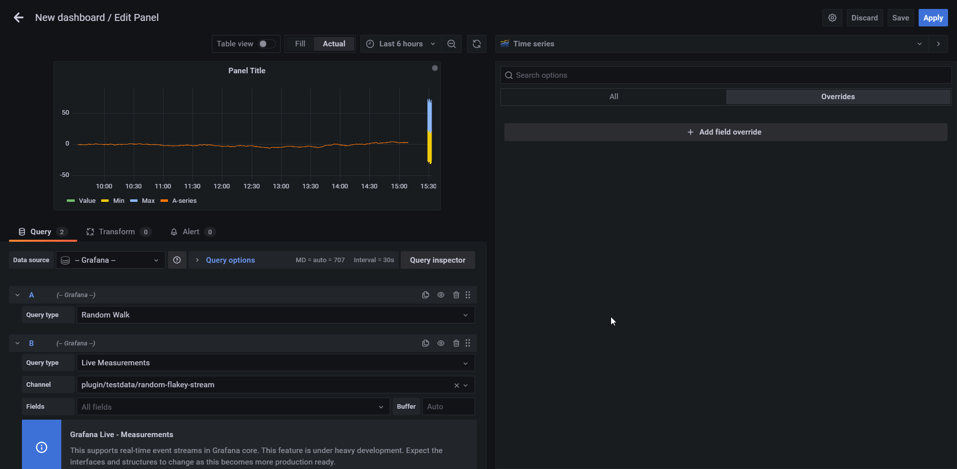 Time series: Display name override is not propagated. · Issue #35823 ...