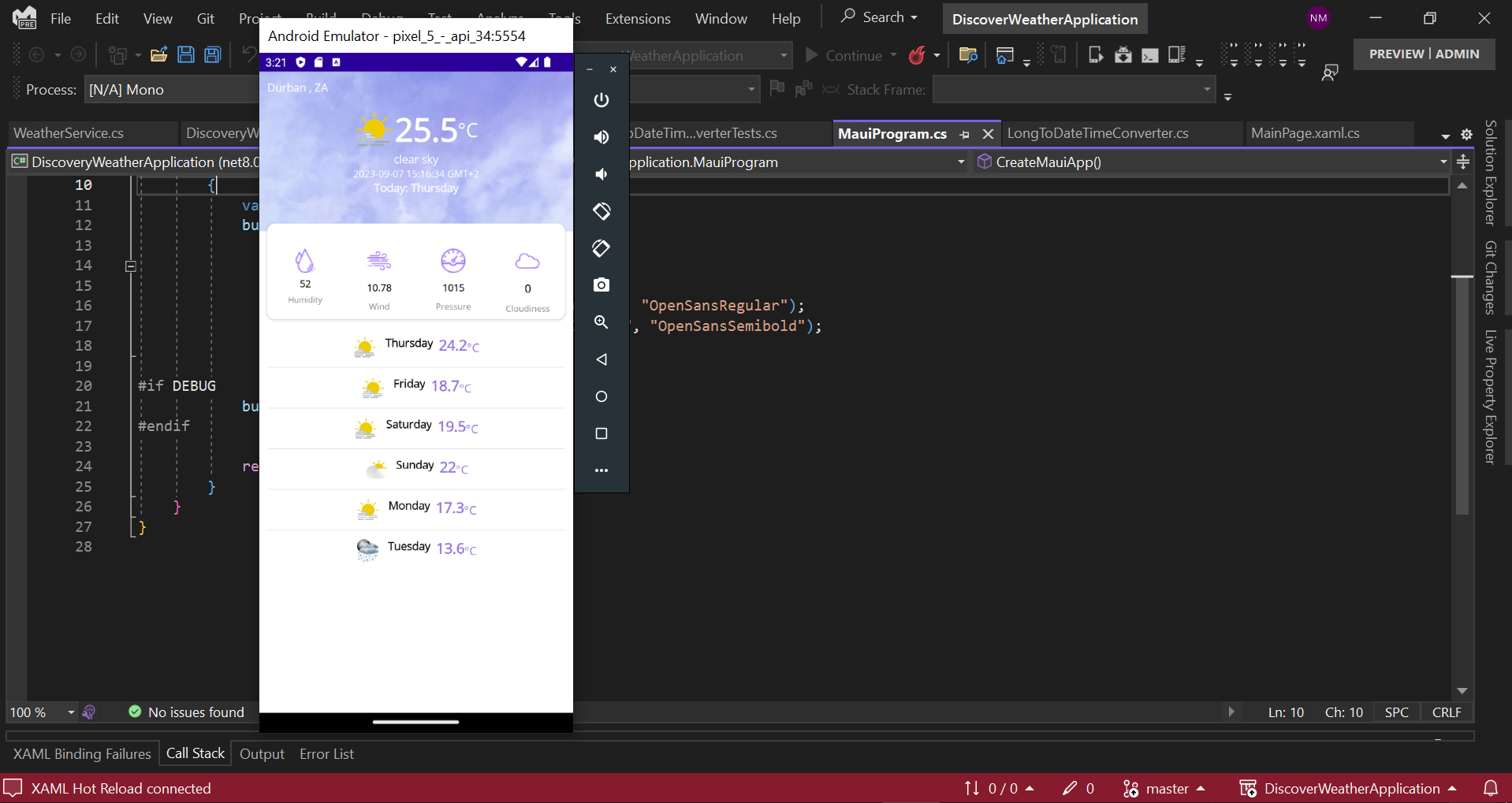 GitHub - nompilo21/DiscoveryInsureWeatherApplication: Weather Application which forecasts daily ...