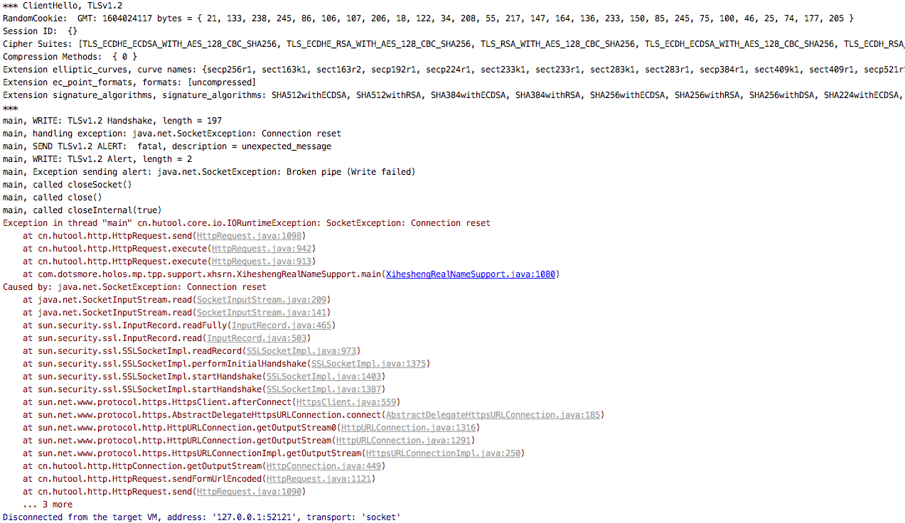 HttpUtil的https请求问题，报错connection reset · Issue #1573 · chinabugotech/hutool · GitHub