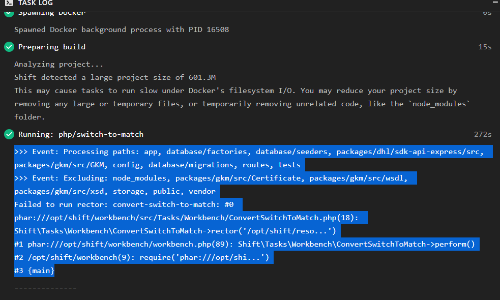 Error on php/switch-to-match · Issue #72 · laravel-shift/workbench-issues · GitHub