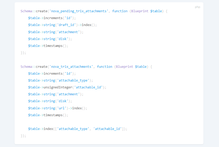 Trix Attachment table and model changed with Version 4.22 · Issue #5309 · laravel/nova-issues ...