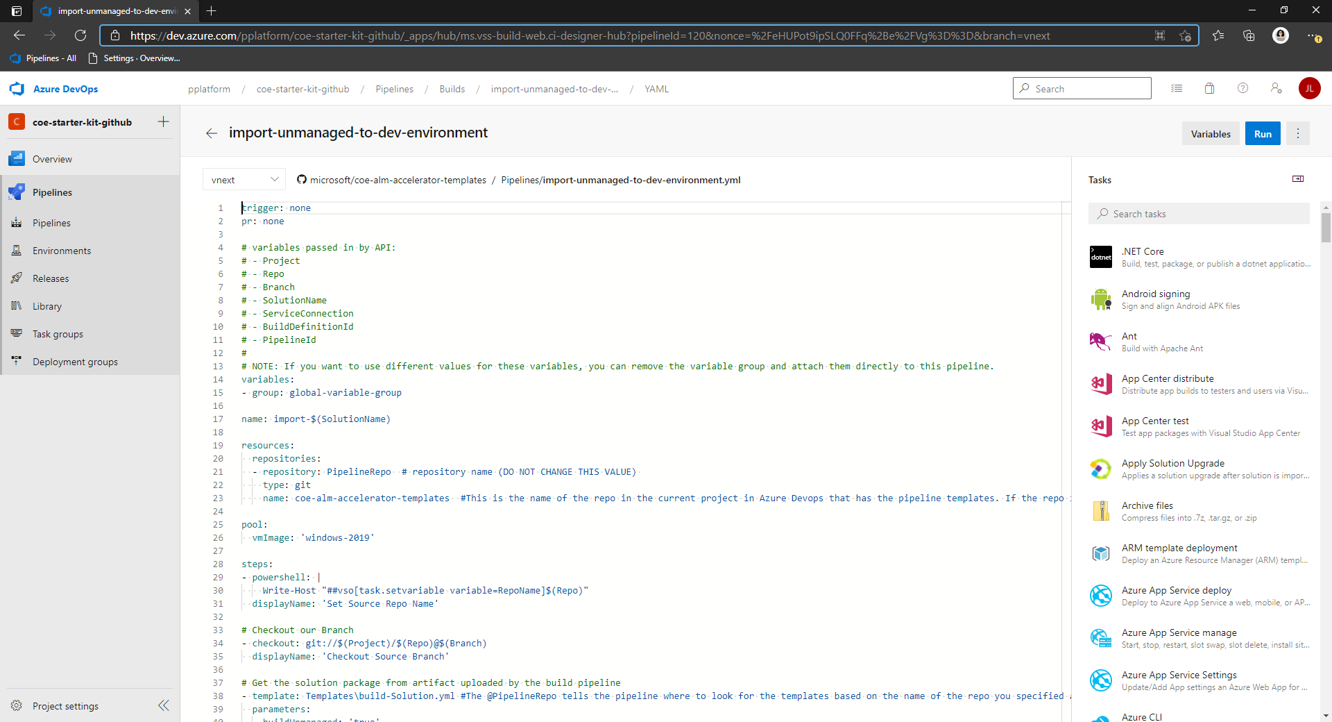 [AA4AM] Triggers for import-unmanaged-to-dev-environment are incorrect · Issue #379 · microsoft ...