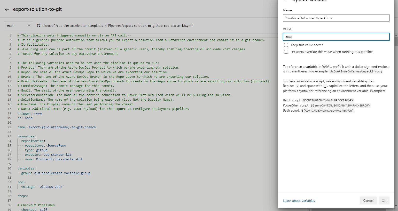 [ALM Accelerator] Source Control msapp and Pack Solution from source ...