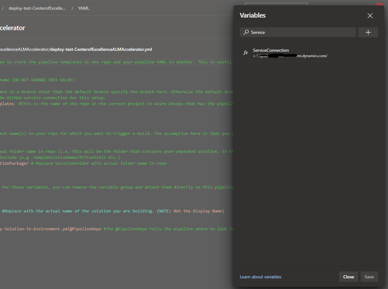 Change Dev ServiceConnection Variable for Pipeline · Issue #3037 · microsoft/coe-starter-kit ...