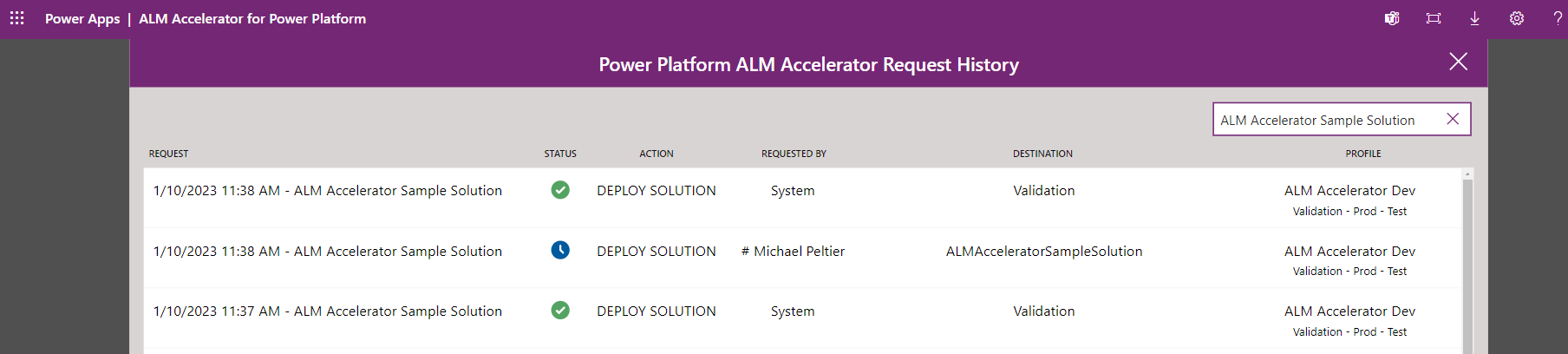 [ALM Accelerator - Feature]: Icon for running test/prod pipeline in ALM ...