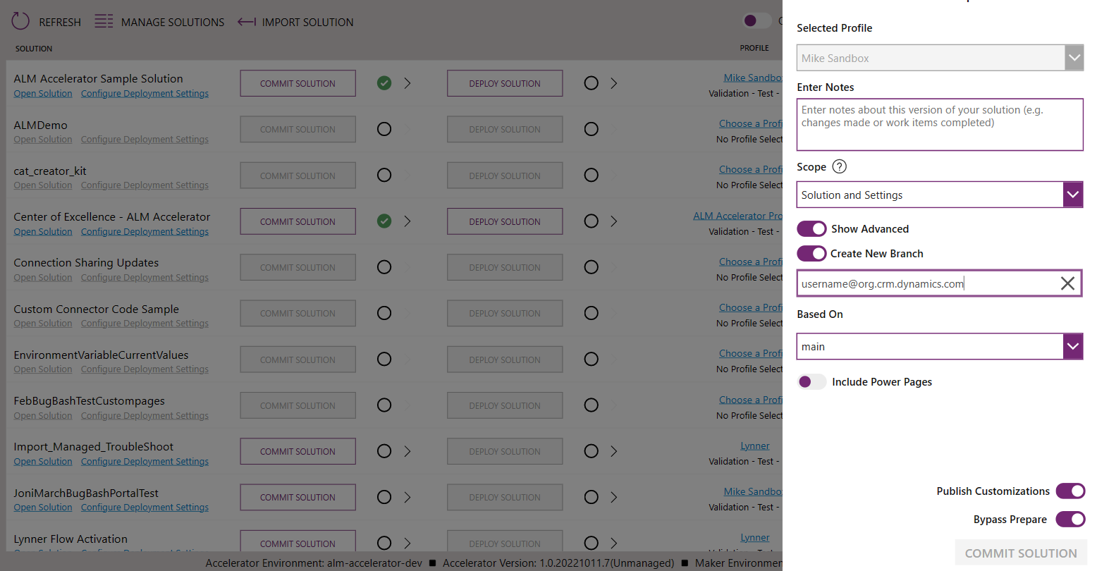 [ALM Accelerator - BUG]: "Could not get the latest source version for ...