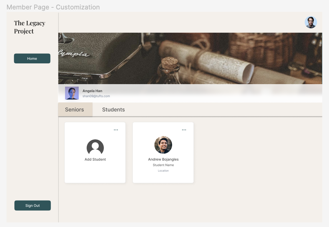 Ticket: Creating Admin Home · Issue #68 · JumboCode/TheLegacyProject · GitHub