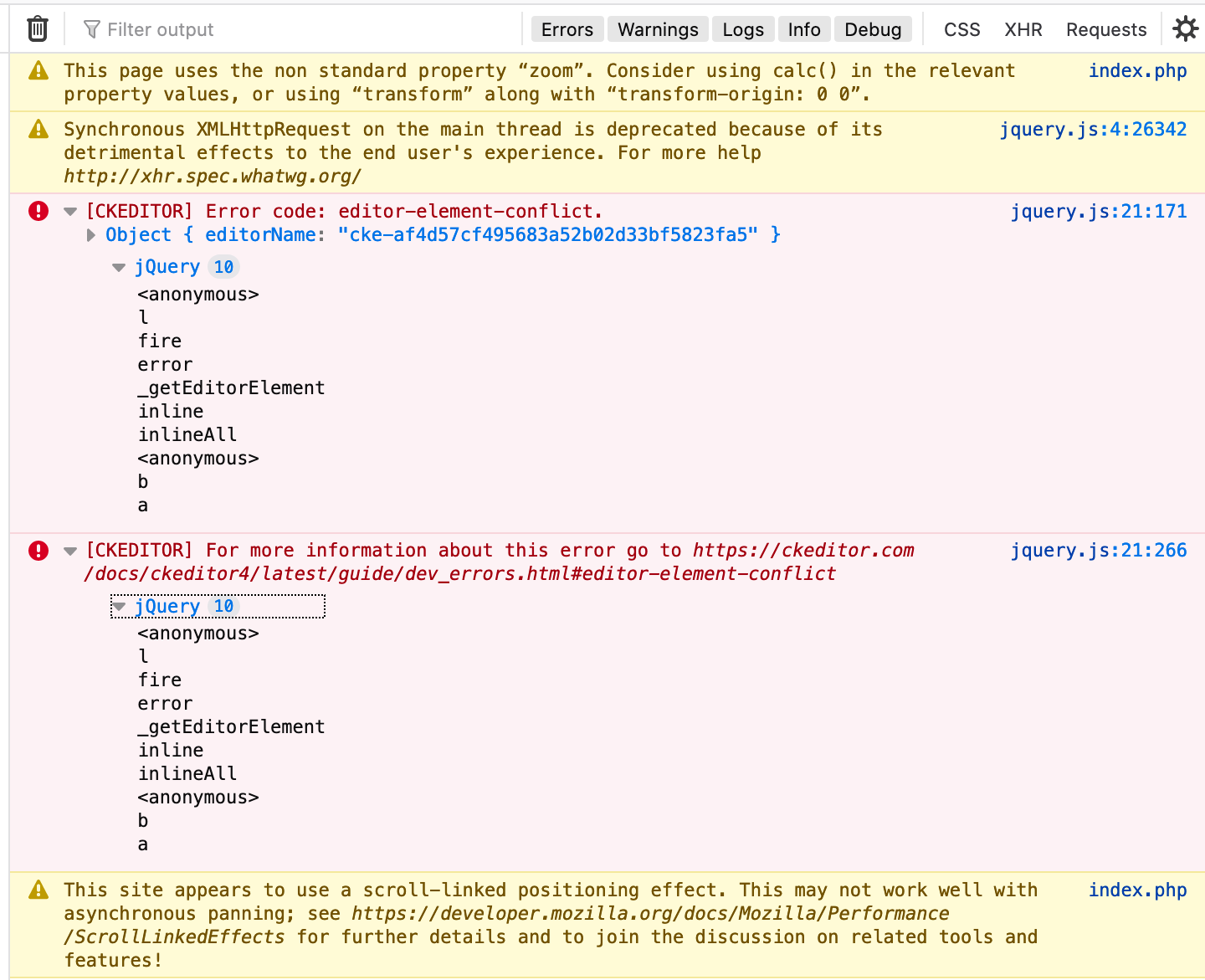 CKEditor throwing JavaScript error when adding content block to Area · Issue #8273 · concretecms ...