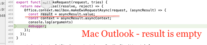 Office.context.mailbox.makeEwsRequestAsync not making network request. · Issue #433 · OfficeDev ...