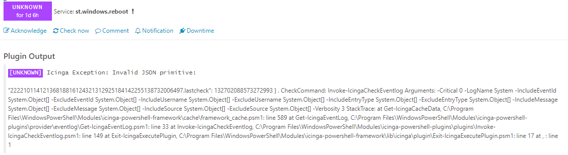Invoke-IcingaCheckEventlog.. Invalid JSON primitive · Issue #206 · Icinga/icinga-powershell ...