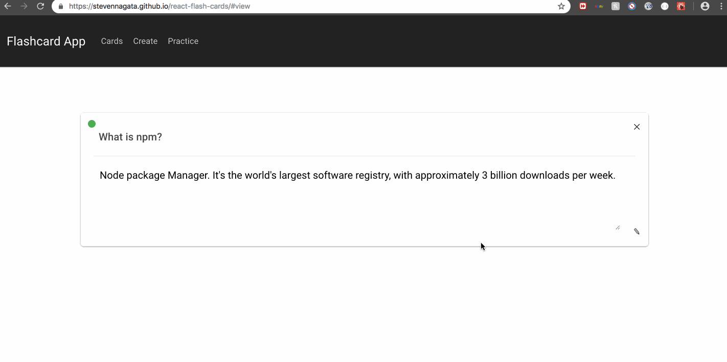 GitHub - StevenNagata/react-flash-cards: React Flash Cards is a web app ...