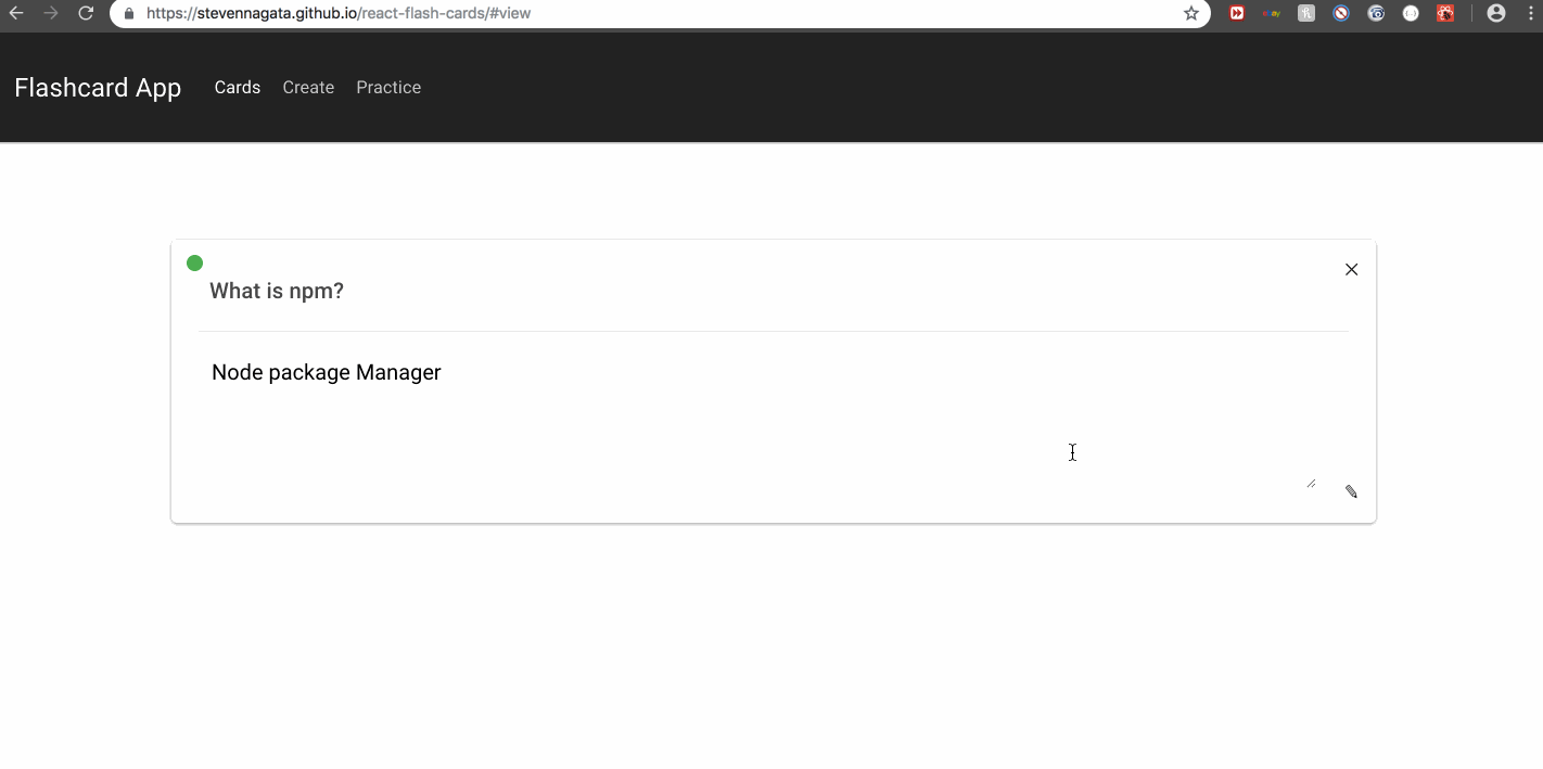 Github Stevennagata React Flash Cards React Flash Cards Is A Web App For Autodidacts Who Want