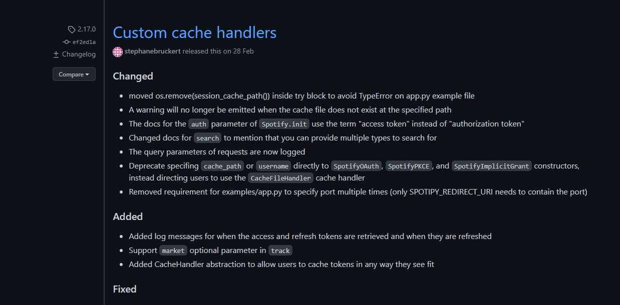 Stack trace on launch, spotipy.cache_handler module not present · Issue ...