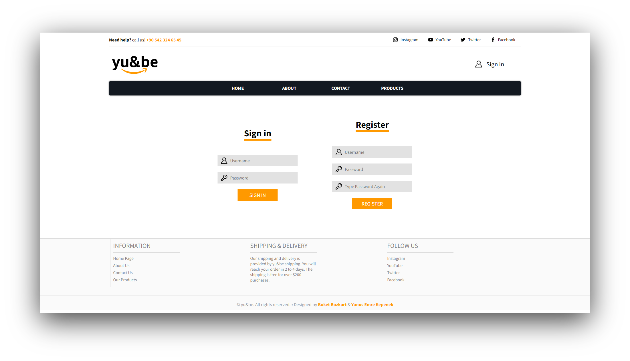 GitHub - yunusemre-dev/yube-eshopping: Online shopping website template with database interaction