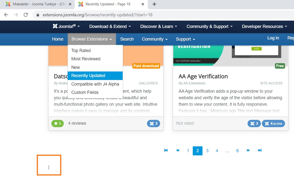 Marks on the JED Recently Updated page · Issue #176 · joomla/jed-issues · GitHub