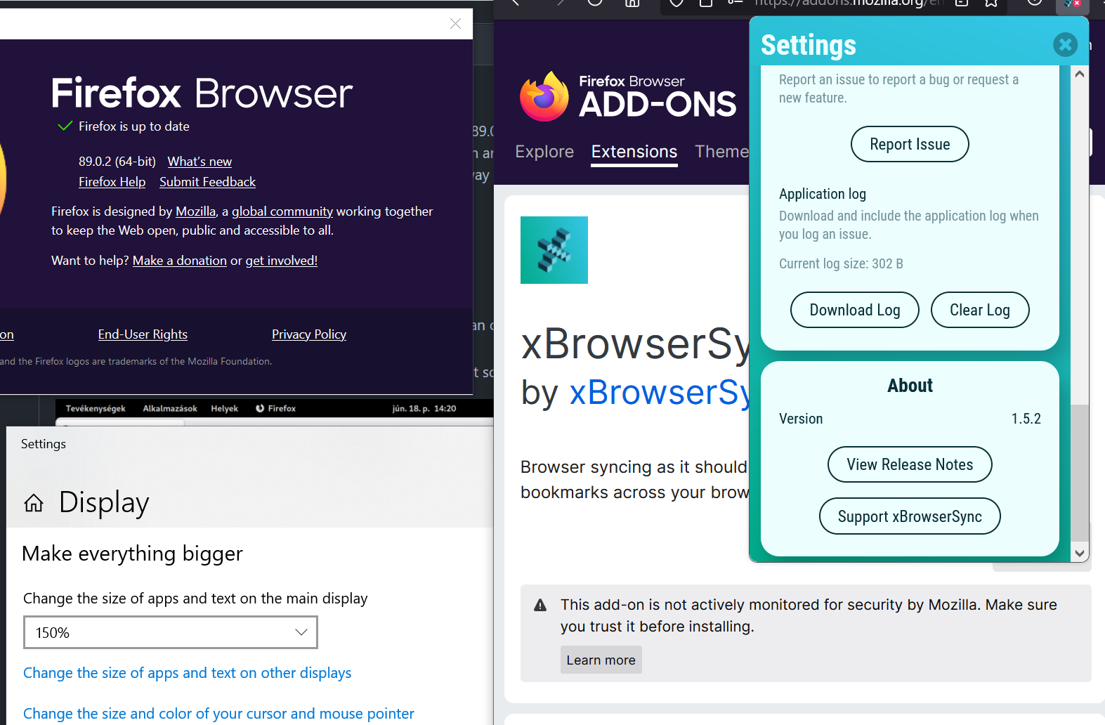 Bottom part of extension panel cut off on Firefox 89.0 · Issue #314 · xbrowsersync/app · GitHub
