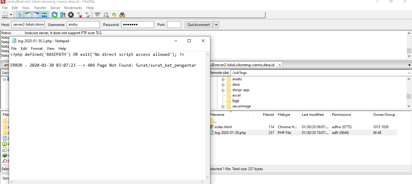 Ubah nama folder `surat` menjadi `template-surat` untuk membedakan ...