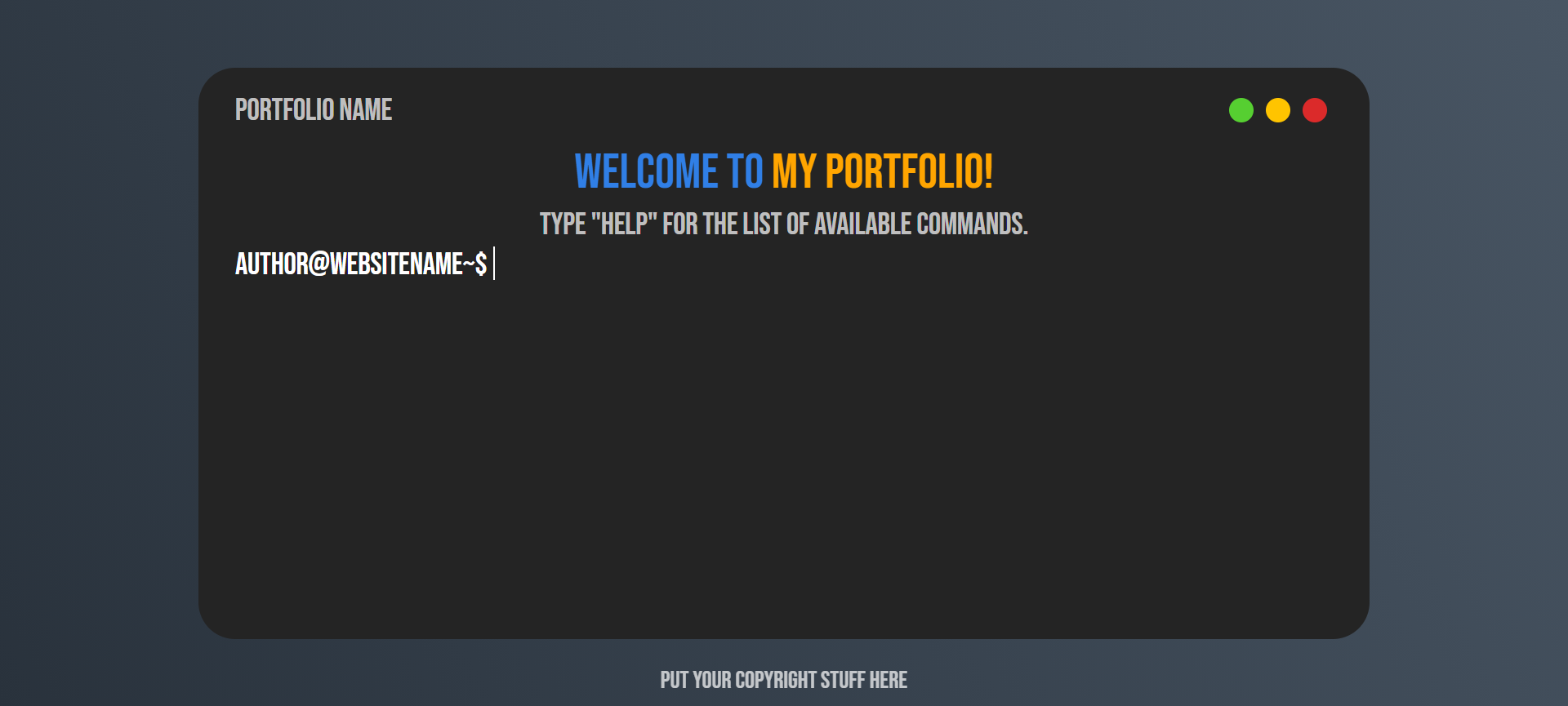 GitHub - mellobacon/Terminal-Portfolio-Template