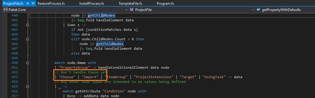 Paket Does Not Update Nfig Correctly If The Csproj Fsproj Does Not Contain A