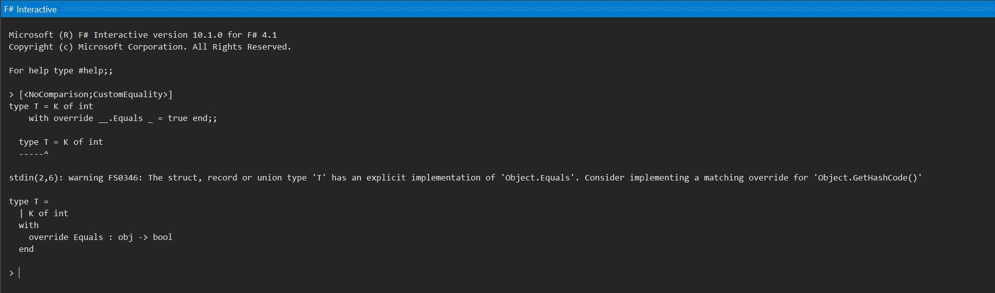 Confusing hashing behaviour for records/unions on Equals override · Issue #4890 · dotnet/fsharp ...