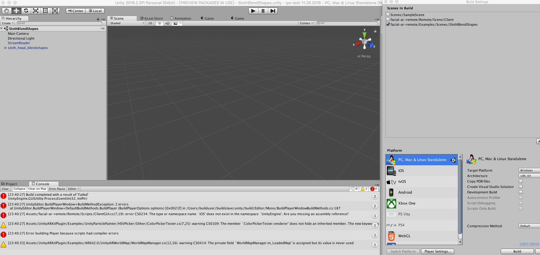 Can this build windows program? · Issue #5 · Unity-Technologies/facial ...