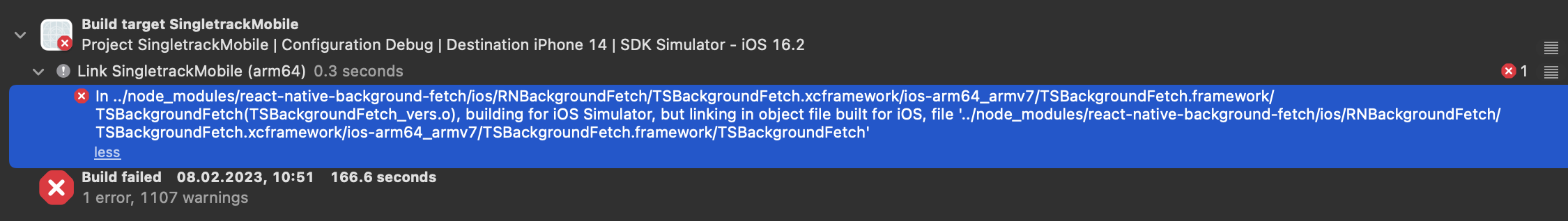 Unable To Run On Ios Simulator On Apple Silicon M1 · Issue 433 · Transistorsoftreact Native 