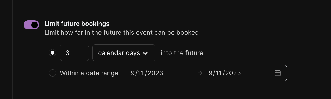 Improve Availability Copy when using Limit Future Bookings settings · Issue #11321 · calcom/cal ...