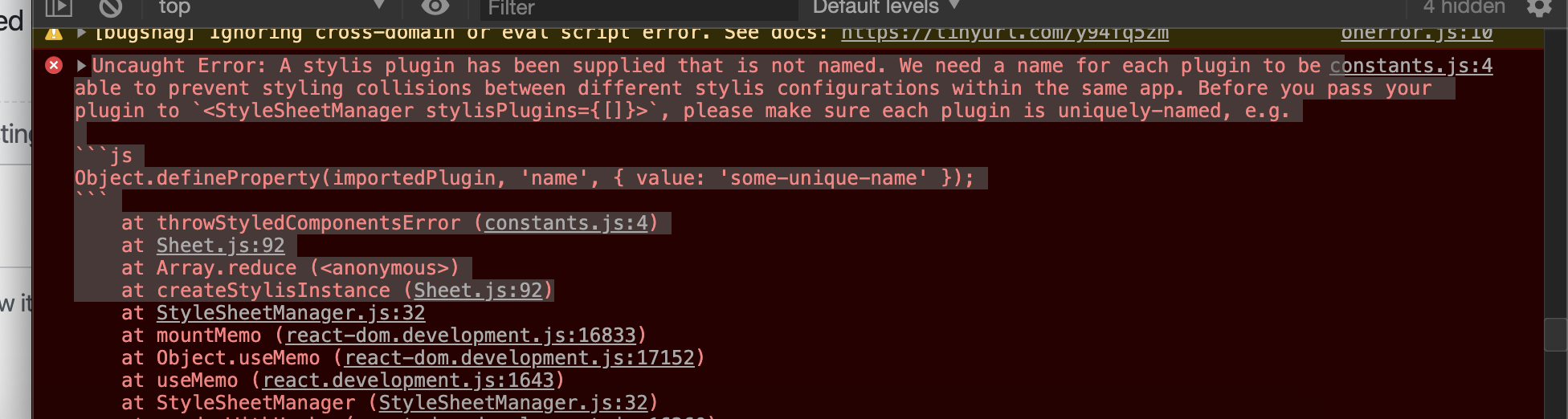 Plugin Registration Failed Due To Minification · Issue 3005 · Styled Componentsstyled